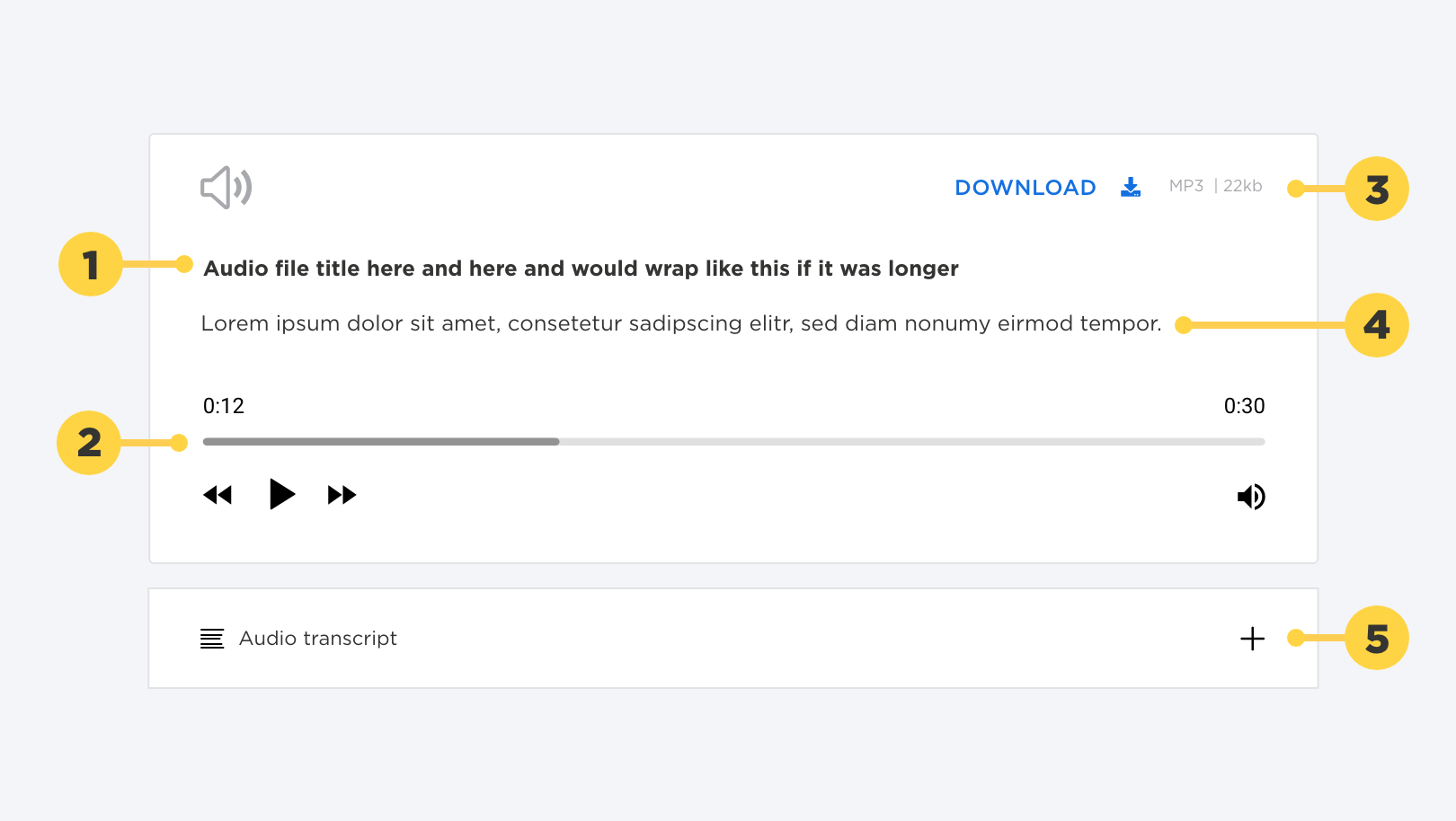 Audio player | Design System
