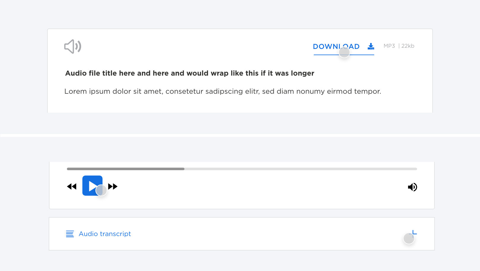 Audio player | Design System